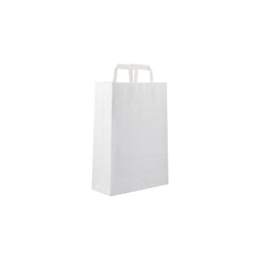 White Flat Handle Paper Bag – hotpackwebstore.com